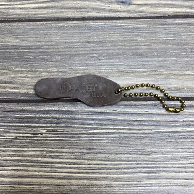 Vintage Dexter USA Plastic Rubber Brown Shoe Sole Shaped Key Chain | eBay