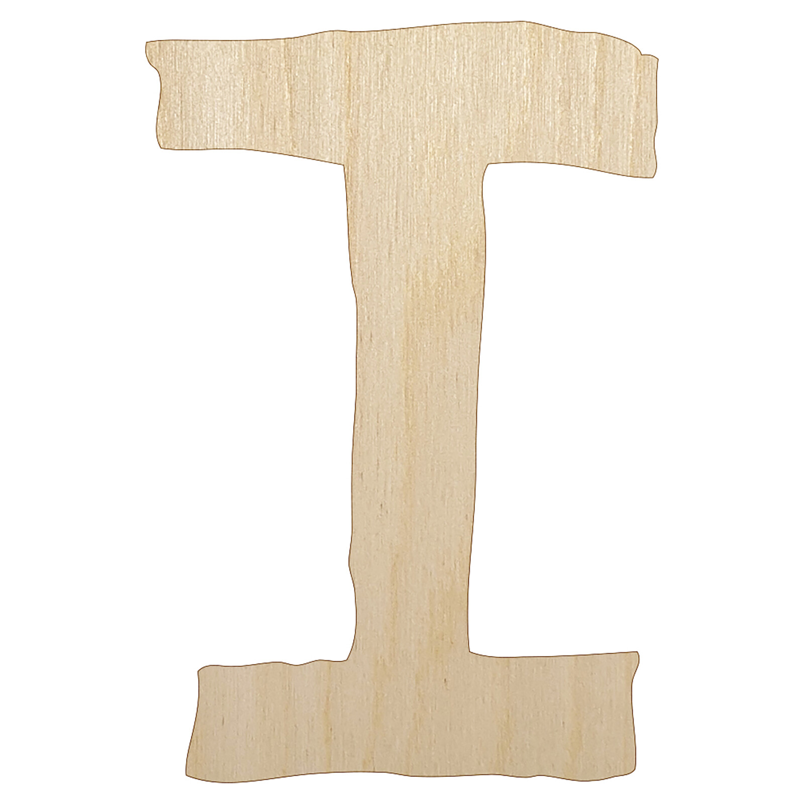 Letter I Uppercase Cute Typewriter Font Unfinished Wood Shape Cutout ...