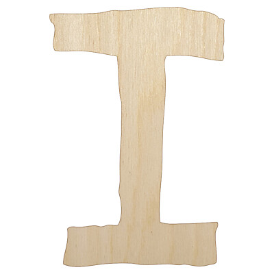 Letter I Uppercase Cute Typewriter Font Unfinished Wood Shape Cutout ...