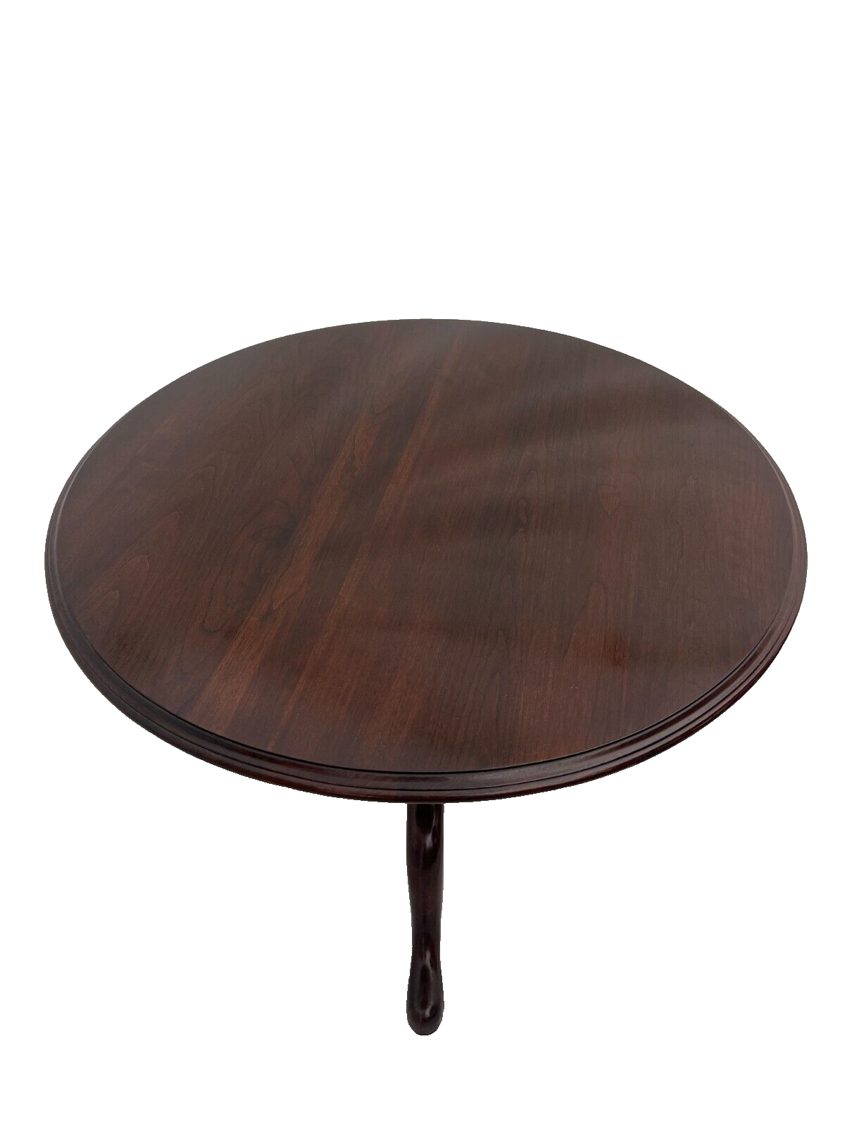 Vintage Ethan Allen Round Tea Table Spinning pedestal Mahogany Entry ...