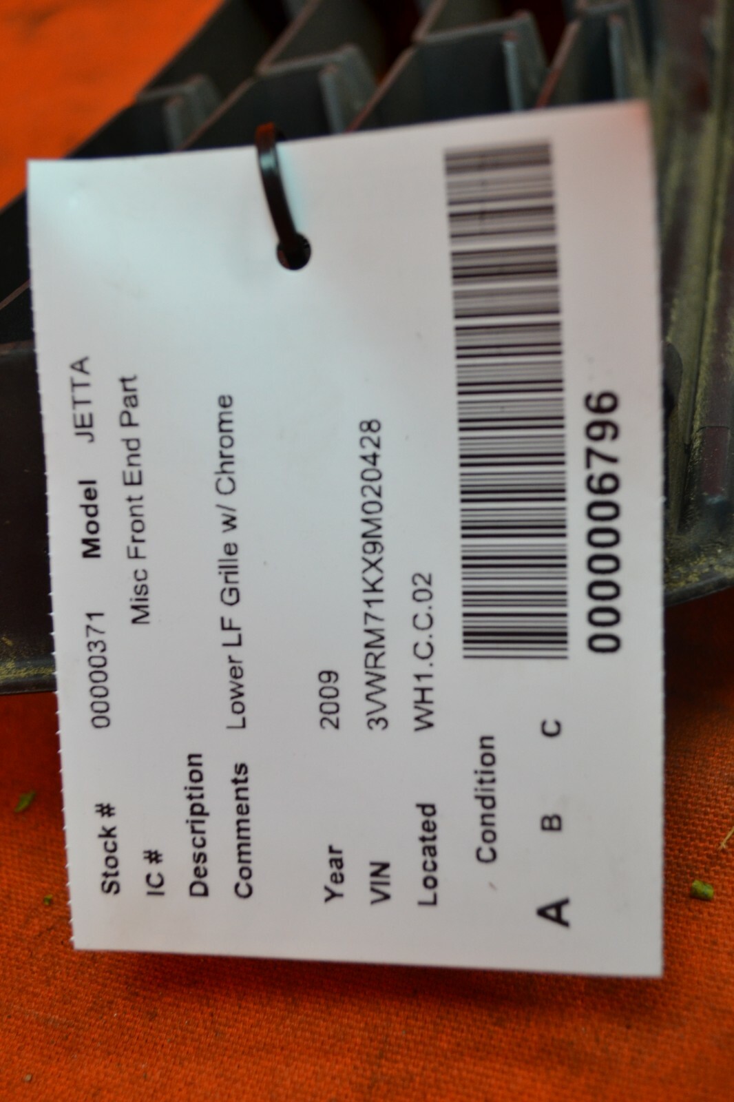 VW MK5 JETTA Driver Side Lower Grille 1K0 853 665F | eBay