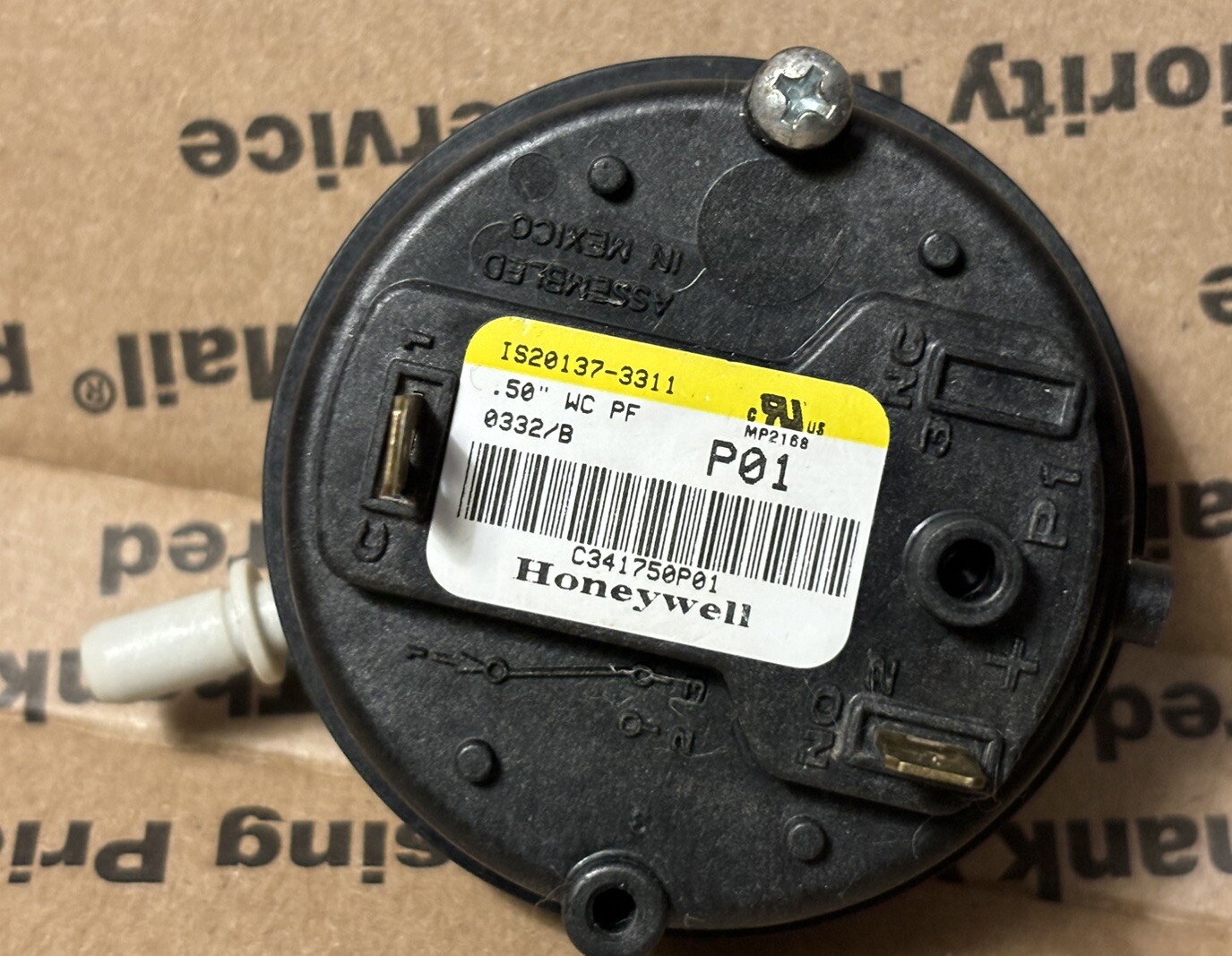 Honeywell C341750P01 Furnace Air Pressure Switch Is20137-3311 for sale ...