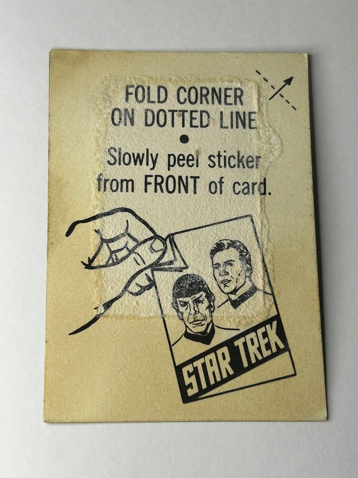 1976 Topps Star Trek Sticker #1 James Kirk Low Grade Gum Stain A249 | eBay