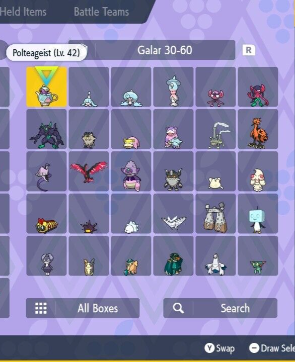All Galar 73 Shiny Pokemon Bundle New Gen 8 Shield Pokedex Scarlet ...