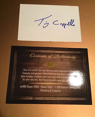 Tim Cappello Autograph - The Lost Boys Coa Index Card Horror | eBay
