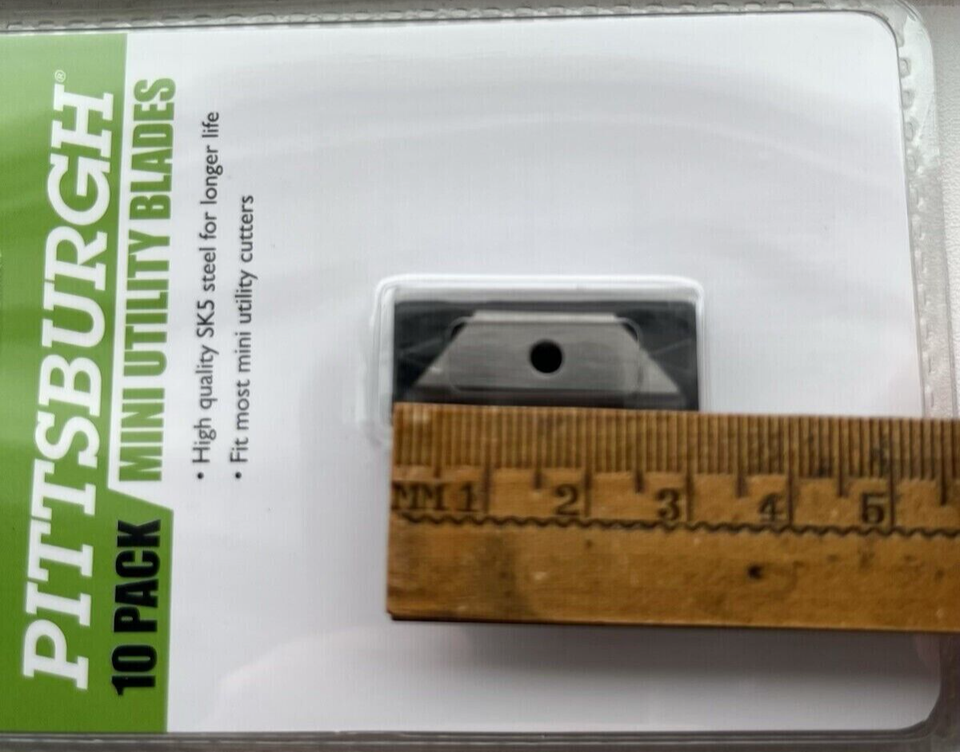 Mini Utility Razor Blades 10 Pack Pittsburgh #93789 SK5 Steel Refill ...