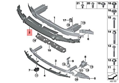 Genuine BMW M5 F90 G30 G31 G38 518d 520d ed Impact Absorber Top ...