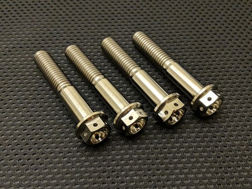 Yamaha R6 Titanium front axle drilled hex pinch bolts Ti 17 onwards YZF ...