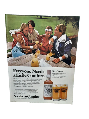 1982 Southern Comfort OJ Comfort Delicious Print Ad Original 80s | eBay