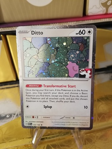 Ditto Pokemon Prize Pack Series 6 Promo Pokemon Card NM/LP Play Stamp ...
