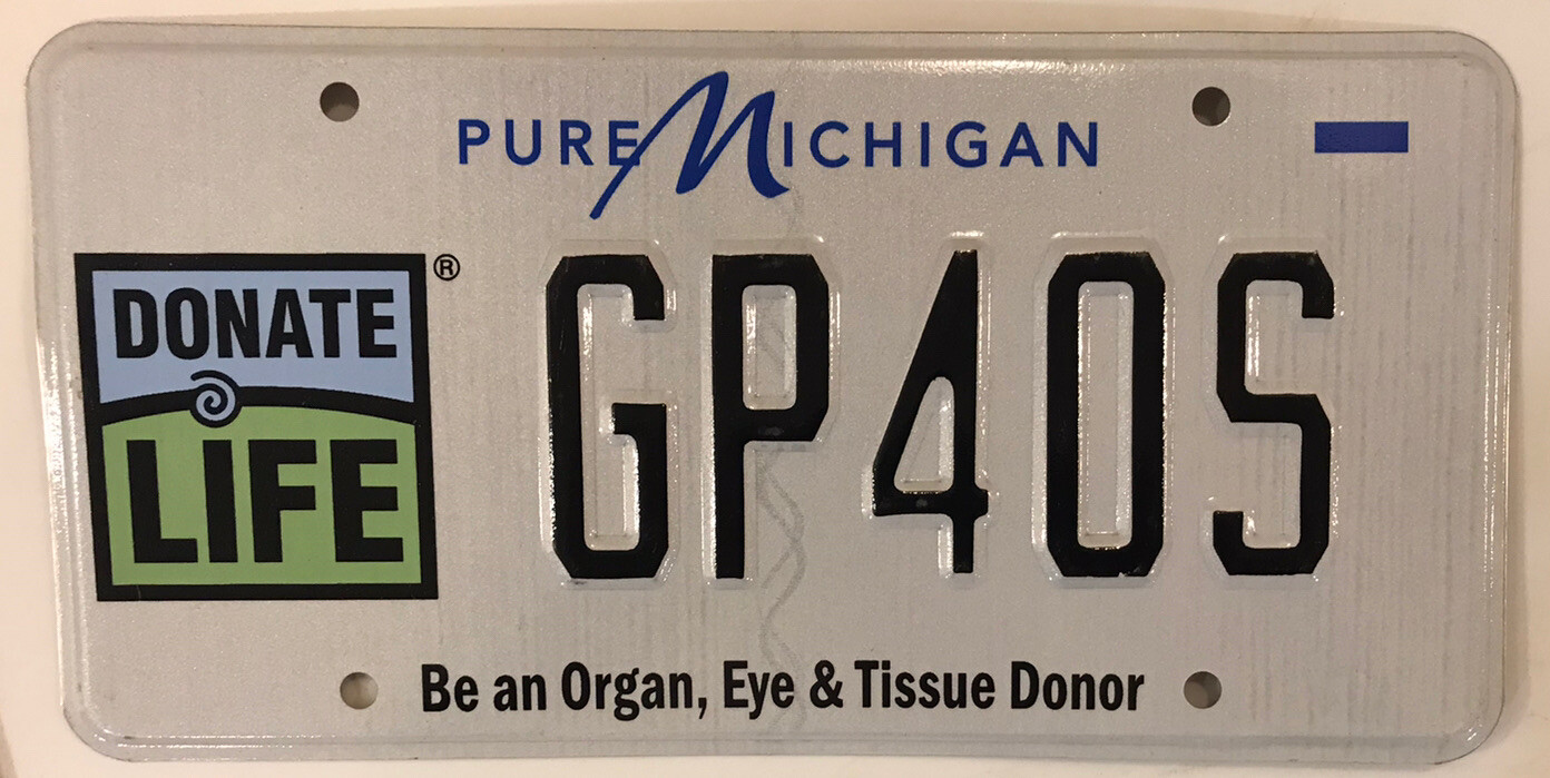 ORGAN TRANSPLANT DONOR license plate donate life kidney heart Liver ...