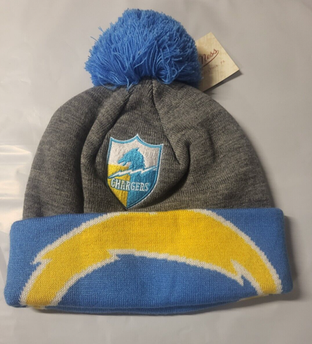 Los Angels Chargers Knit Beanie Winter Hat Toque New Mitchell & Ness ...