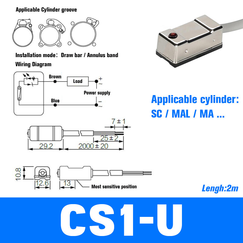 SC50×50 Standard Cylinder Small Pneumatic High Thrust SC50-50-75-100 ...