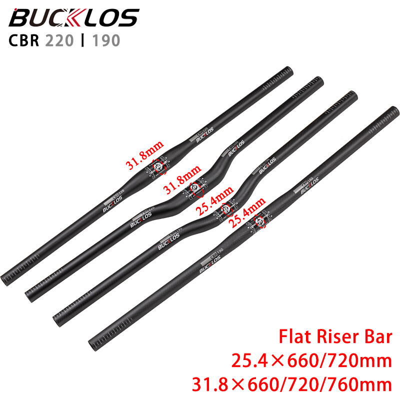 BUCKLOS Handlebar 25.4/31.8mm Aluminum/Carbon Fiber Mountain Bike Bars ...