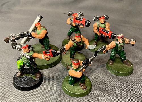 Warhammer 40k Imperial Guard Catachan Jungle Fighters Painted - 1 Metal ...