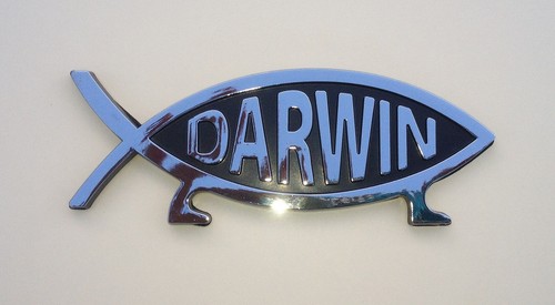 Charles Darwin Fish Atheist Freethinker Emblem Car Plaque Decal Sticker ...