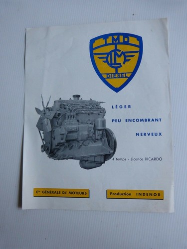 prospectus catalog: CLM INDENOR DIESEL engine type TMD 80 & 85 | eBay