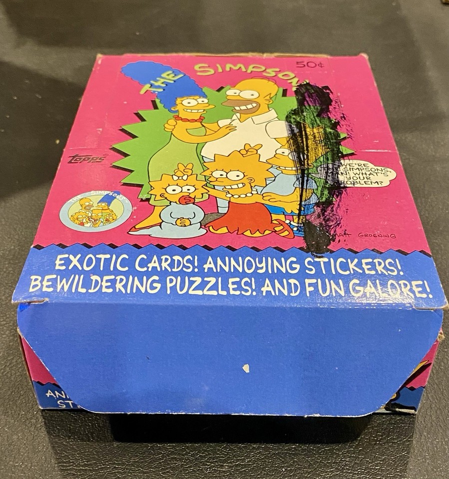 1990 Topps The Simpsons Vintage Wax Trading Card Full Box 36 Packs ...
