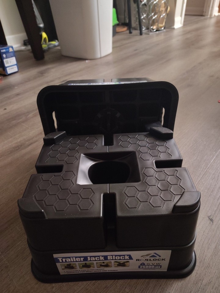 2PC ROBLOCK Trailer Jack Block, RV Camper Stabilizer Blocks W/1 Bag ...