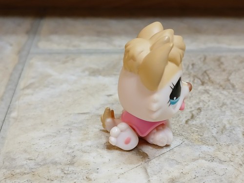 Authentic Littlest Pet Shop LPS Tan MOMMY BABY Husky Puppy Dogs #1012 ...