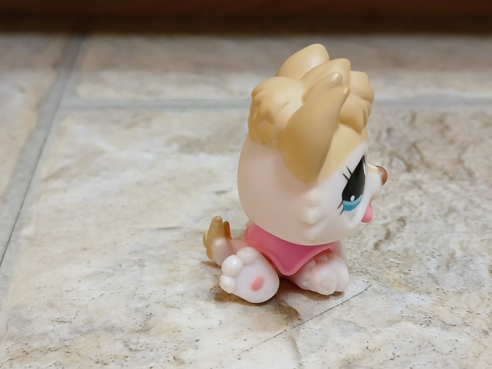 Authentic Littlest Pet Shop LPS Tan MOMMY BABY Husky Puppy Dogs #1012 ...