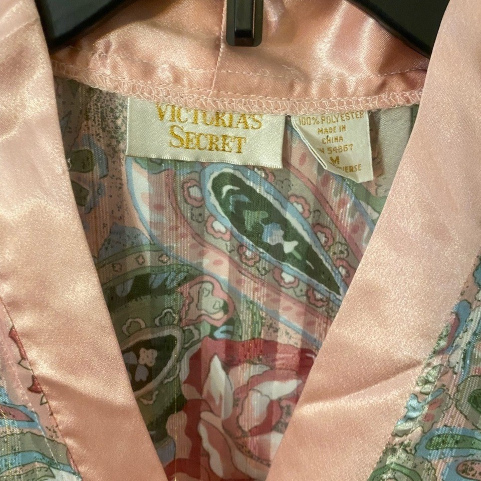 Vintage victoria secret gold label silk pajamas medium 2 piece | eBay