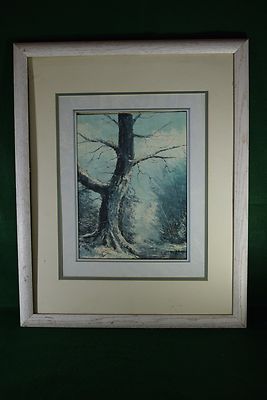 Signed Oil Painting on Canvas Board by Joe Shell - Indiana Landscape ...