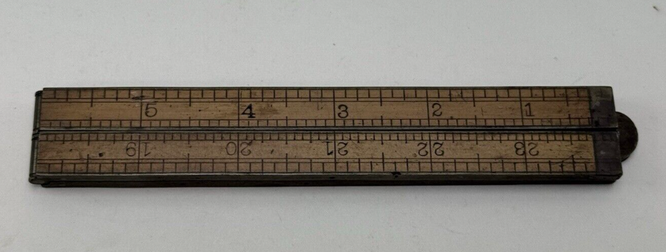 Vintage Stanley No 54 Brass And Boxwood Four Fold Ruler | eBay
