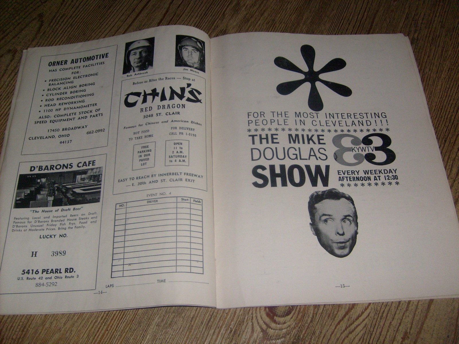 Cloverleaf Speedway Review Program 1964 Cleveland Ohio No Writing Stock ...