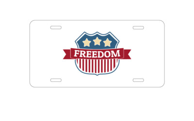 Aluminum License Plate - - USA Freedom Badge Red White & Blue | eBay