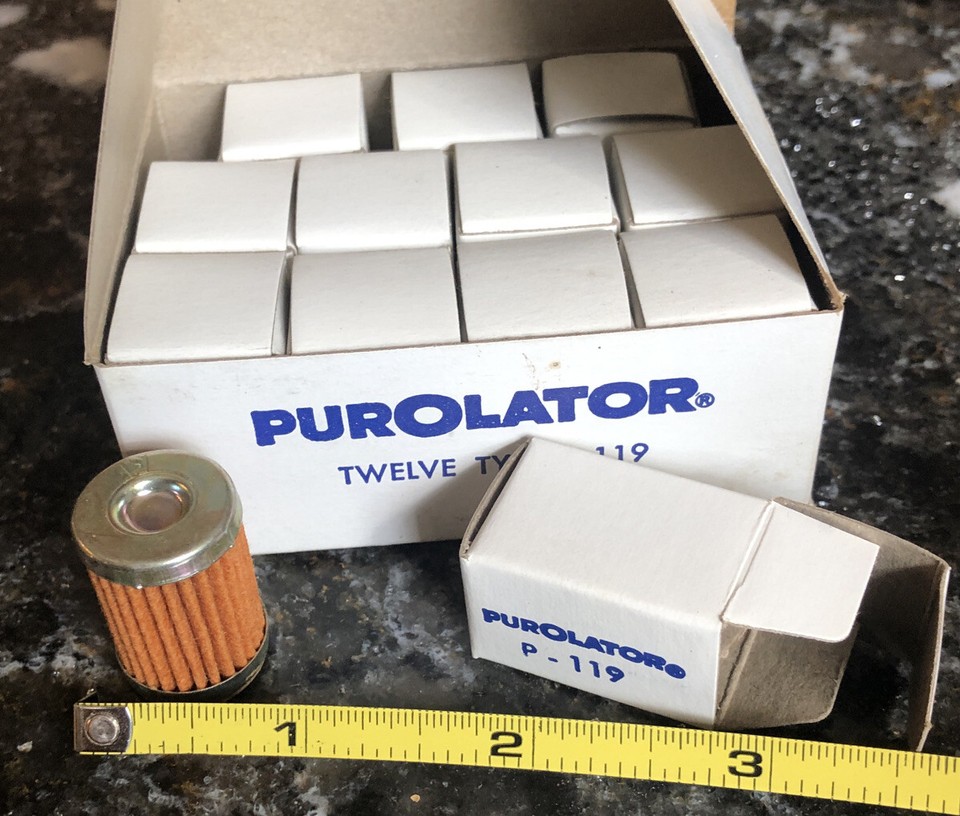 12- Purolator Type P-119 Gas Filters New Old Stock NOS Made in the USA ...