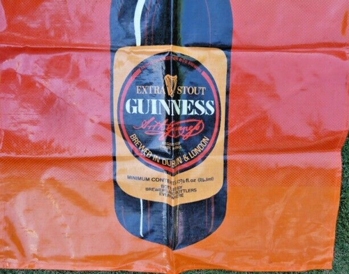 VINTAGE GUINNESS EXTRA STOUT IRELAND-MADE ST PATRICKS CANVAS BIB CHEF'S ...