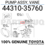 4431035760 Genuine Toyota PUMP ASSY, VANE 44310-35760 | eBay