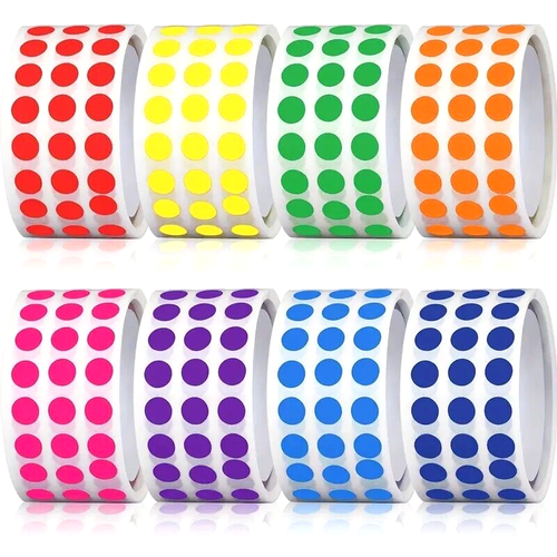 900 Dot Stickers 5mm Mini Colour Labels Small Circles Sticky Dots ...
