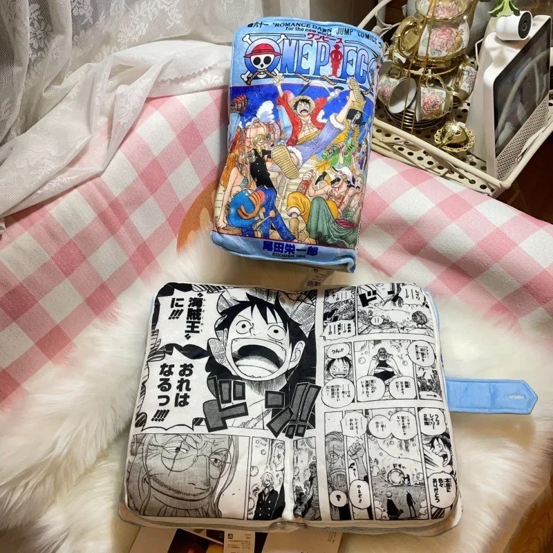 One Piece Manga Book Plush Pillow Anime Cushion Luffy Openable Pages 17 ...
