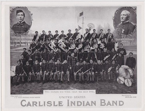 CARLISLE INDIAN SCHOOL BAND * NATIVE-AMERICANS INDIANS * 1901 ...
