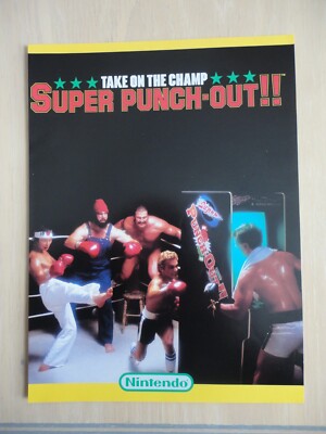 Super Punch Out Video Arcade Machine Flyer Original Magazine Pull Out ...