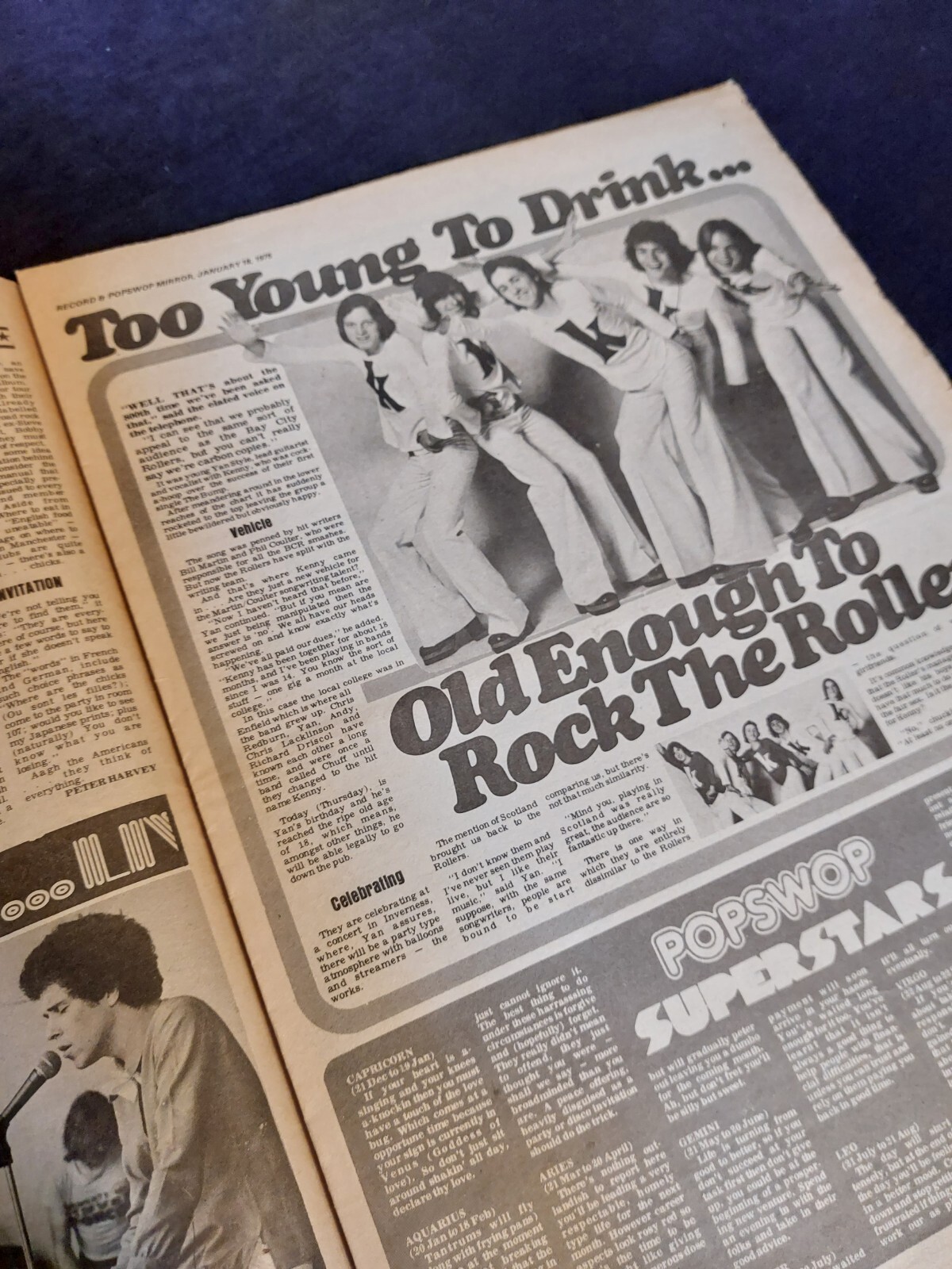 RECORD MIRROR Magazine 18 JANUARY 1975 Kenny Suzi Quatro 10cc Bay City ...