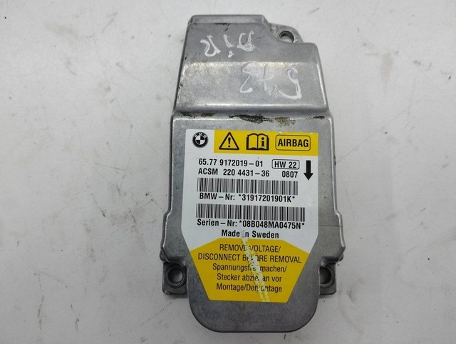 X-982 BMW AIRBAG CONTROL MODULE 65.77 9172019-01 / 2204431-36 ...