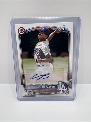 CHRIS CAMPOS - 2025 Bowman Baseball auto.. BPA-CHC..Dodgers | eBay