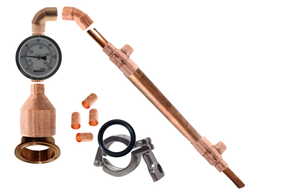 DIY Pot Still Kit Copper Pipe Moonshine Distilling Fits Beer Keg or ...