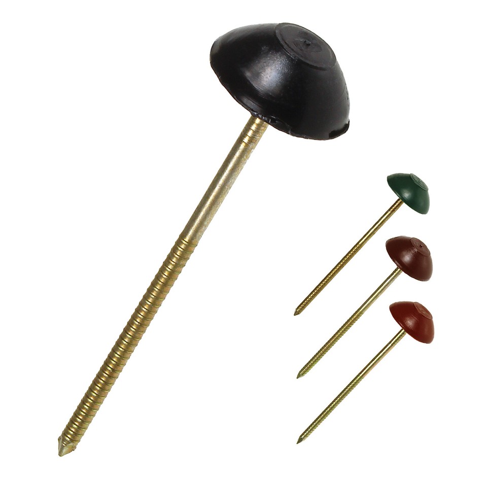 Corrugated Roof Sheet Screws Fixings Eaves Filler Plastic Roofing Nails ...