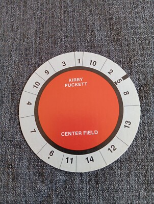 Kirby Puckett Rare Vintage Cadaco All Star Baseball Game Disc Card ...