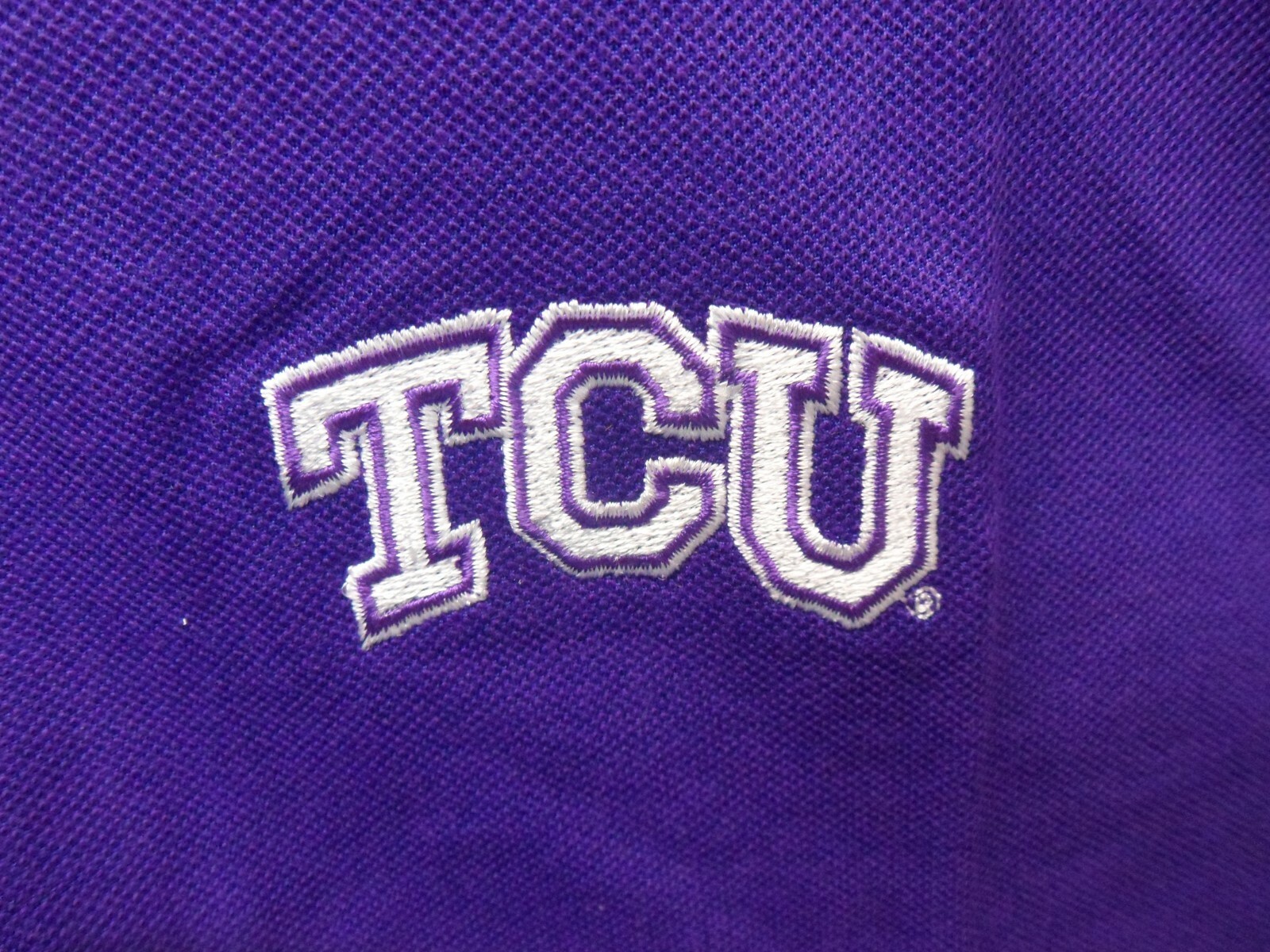 NCAA TCU Horned Frogs Men's Micro-Check Golf Polo # Small | eBay