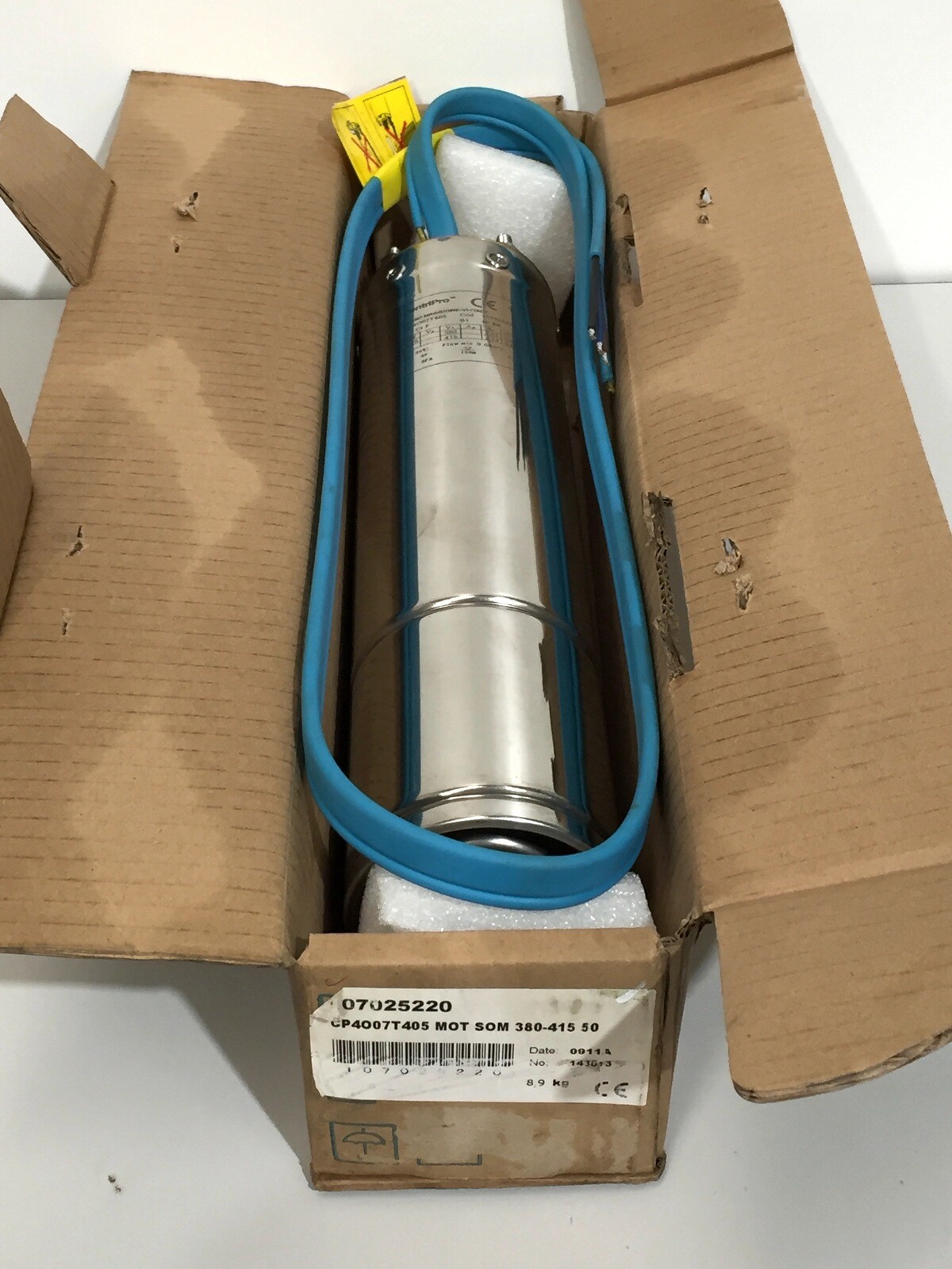 CentriPro 107025220 CP4O07T405 Submersible Pump Motor 4" 3Phase 0.75kW ...