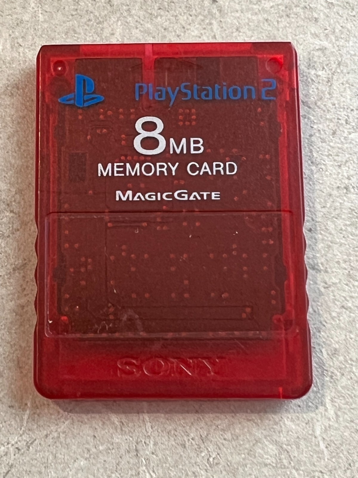 Sony Playstation 2 PS2 RED OEM MagicGate 8mb Memory Card Genuine SCPH ...