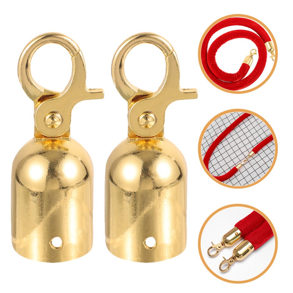 2 Pcs Rope End Stop Snap Ends Caps for Cord Lock with Hook Cotton Clamp ...