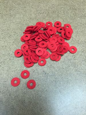 100 Piano Hitch Pin/Balance Rail Punchings, 1/2" D, Red | eBay