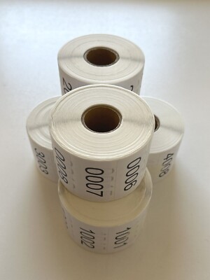 5000 Labels Consecutive Number Inventory Stickers Labels 2" x 1 ...