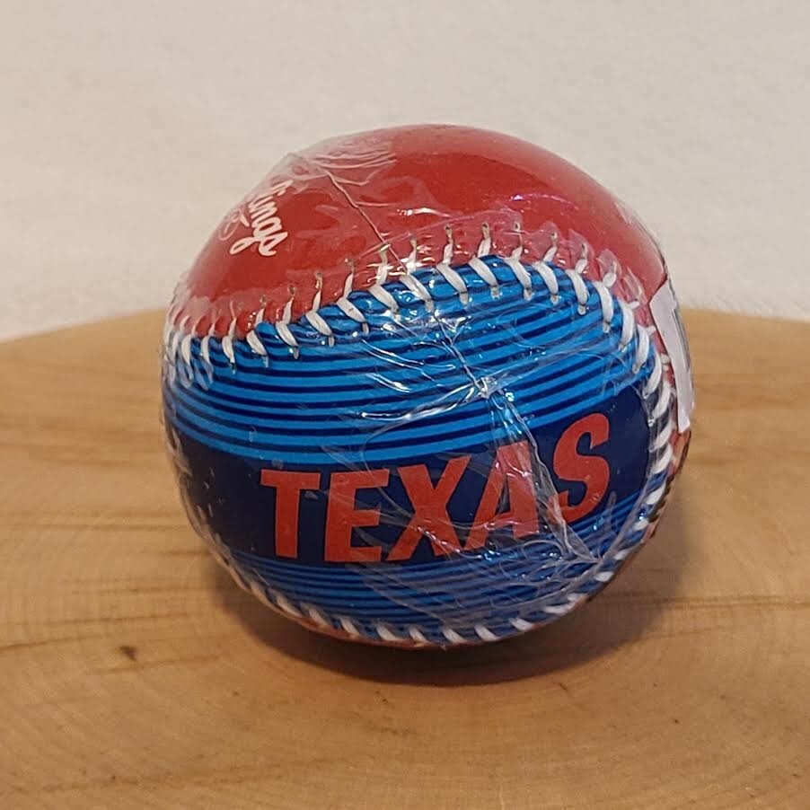 (2) Texas Rangers Rawlings MLB Team Logo Collectible Baseball Soft Core ...